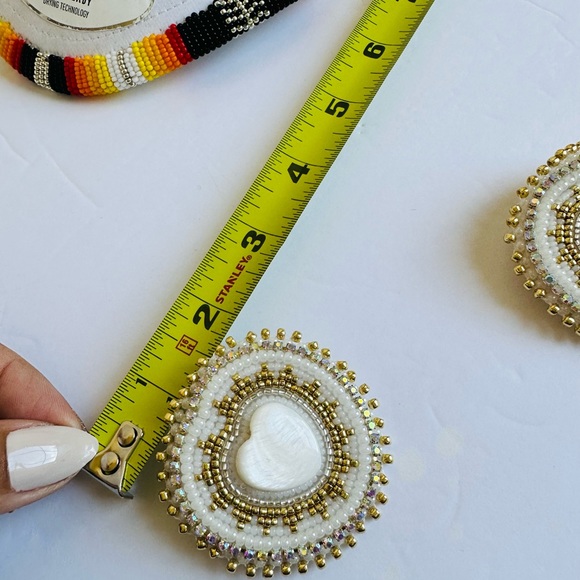 adidas | Jewelry | Handmade Beaded Earrings Adidas Visor Hat Bundle Set ...